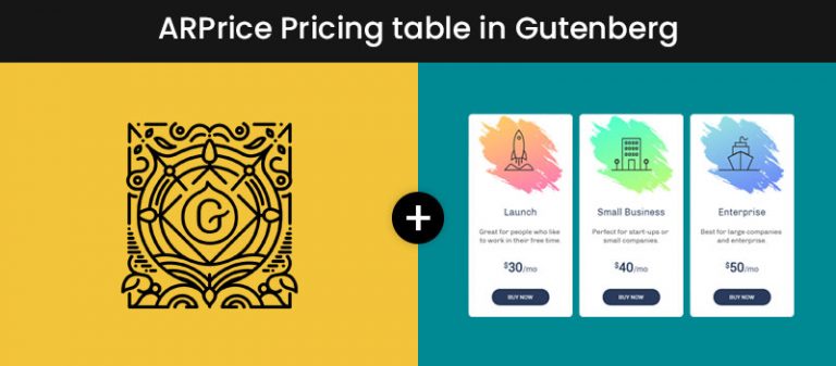 How to Add WordPress Pricing Tables in Gutenberg - ARPrice